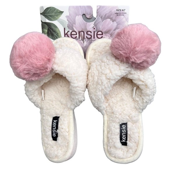 Kensie | Shoes | Kensie Memory Foam Slippers Flip Flop Thong 67 Women ...